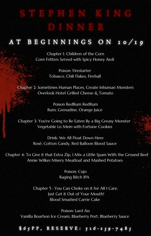 Stephen King Themed Dinner @ Beginning