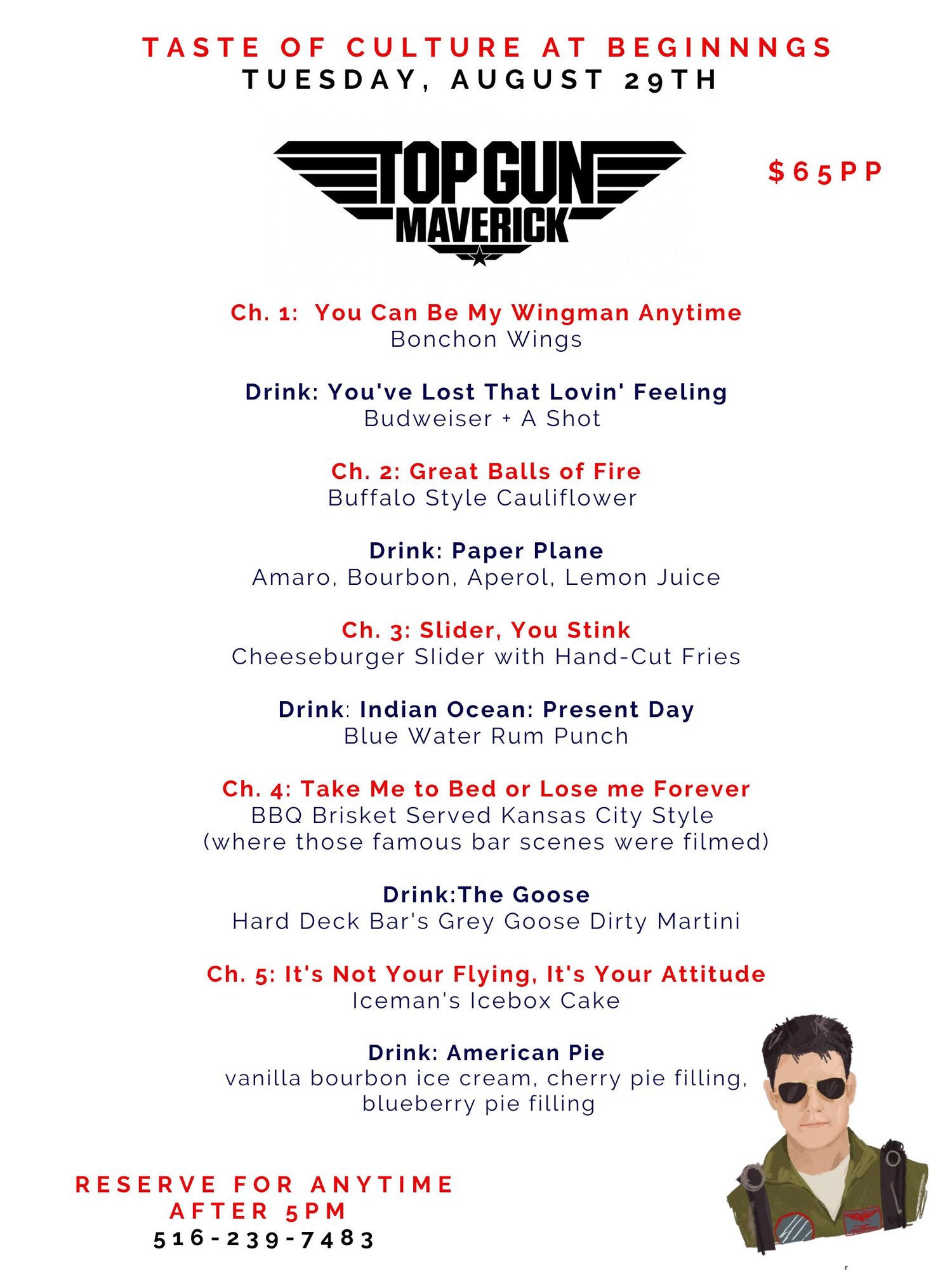 Top Gun Themed Dinner @ Beginning